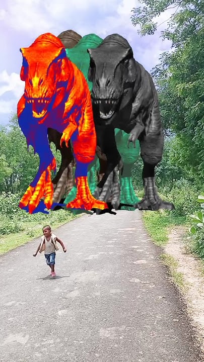 Big Dinosaur chase T-Rex chasing part- 433 #shorts #dinosaur #youtube # ...
