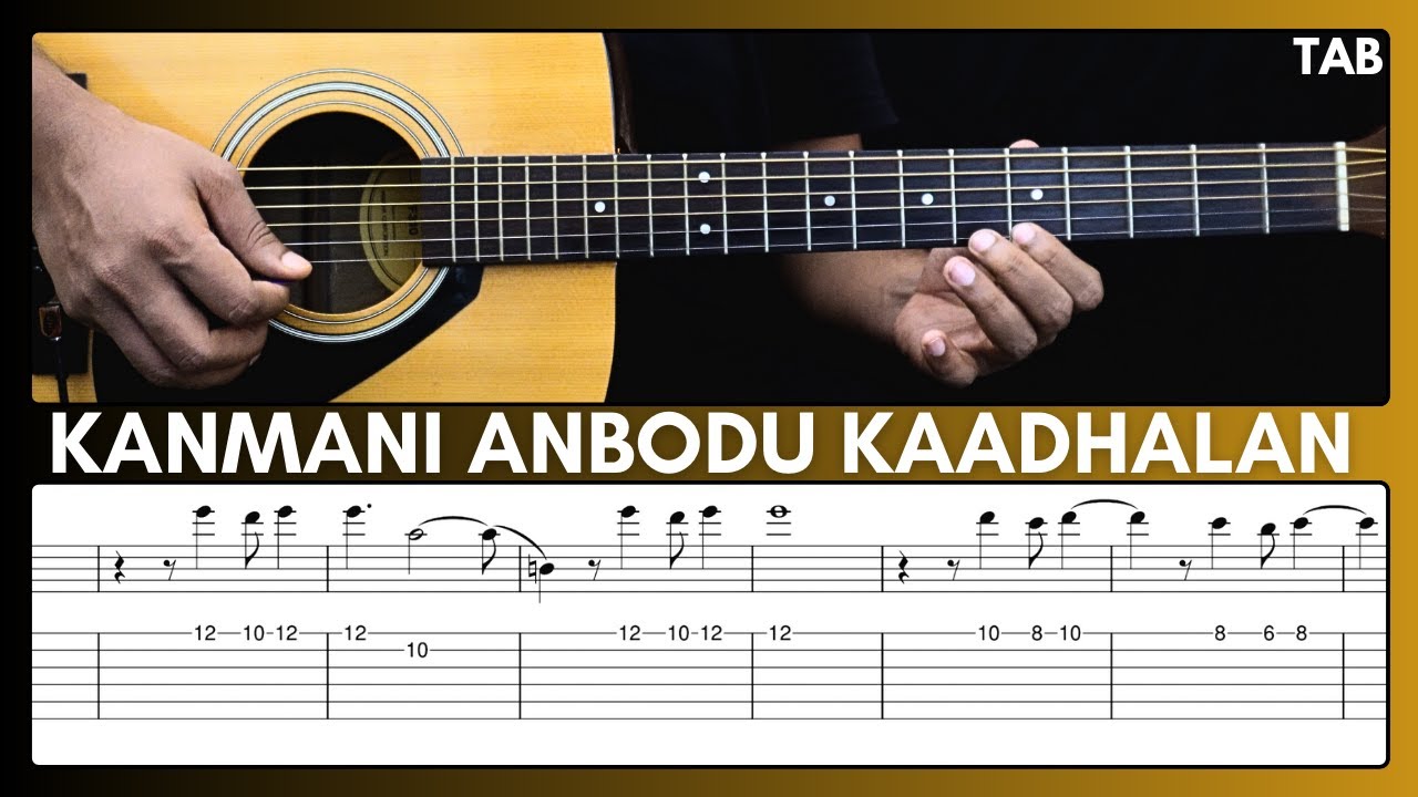 Kanmani Anbodu Kadhalan guitar tab | Guna | Ilayaraja - YouTube