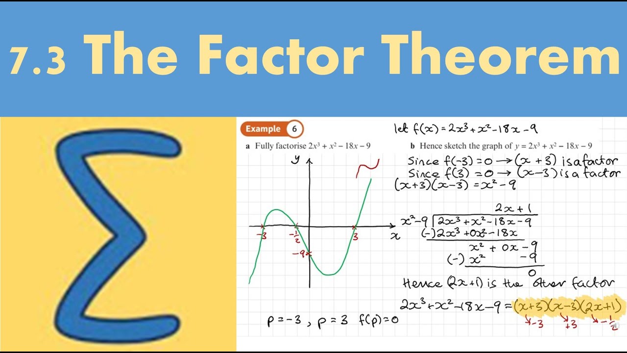 7.3 The factor theorem (PURE 1- Chapter 7: Algebraic methods) - YouTube