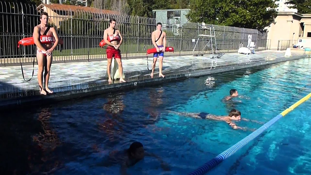 Lifeguarding Drill: Deep, Submerged Victim Facing Away, 1 Rescuer - YouTube