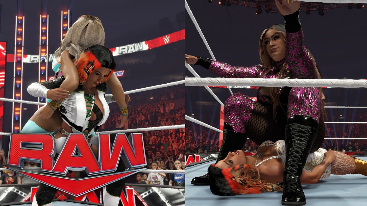 WWE 2K24 RAW - TIFFANY STRATTON VS. MERCEDES MONÉ + NIA JAX ATTACKS ...