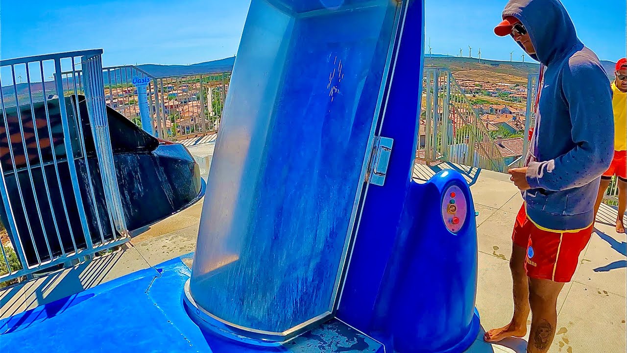 Looping Rocket Water Slide at Oasis Waterpark, Türkiye - YouTube