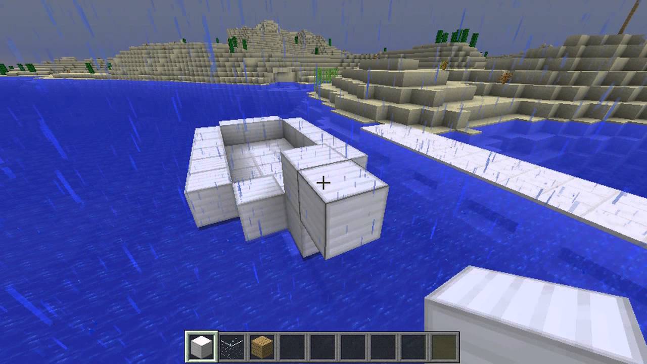 How to Build a small boat in minecraft - YouTube