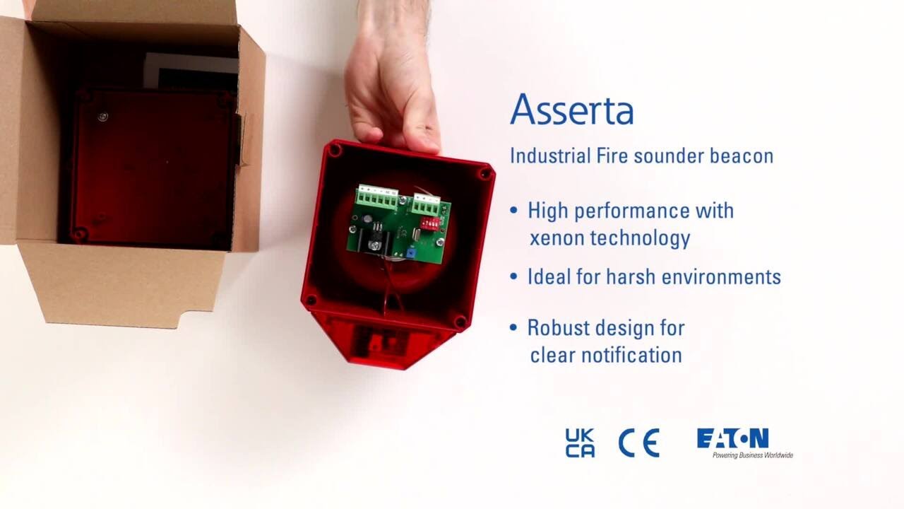 Unboxing the Asserta industrial fire sounder and sounder beacon - YouTube