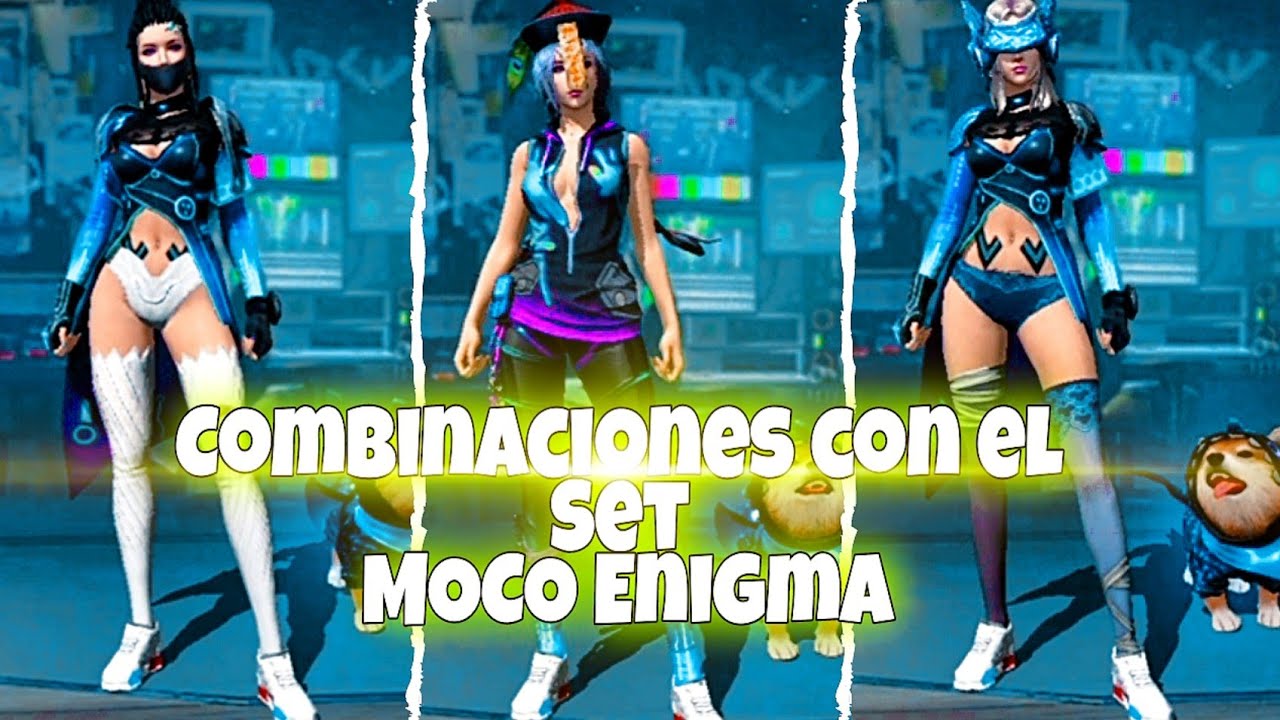 Mejores Combinaciones 💜😍 con el Set Moco Renacida (moco enigma) 💕👑 Free Fire / Katiflamers - YouTube