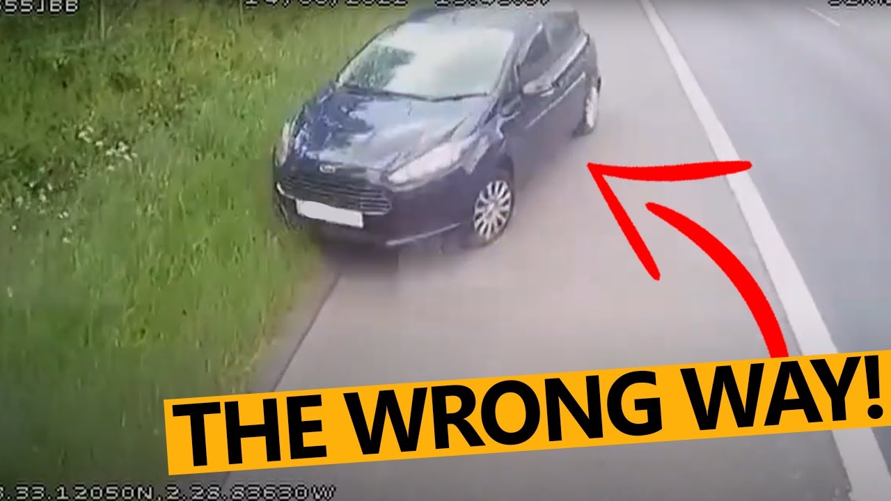 Car goes wrong way down motorway M61 - YouTube