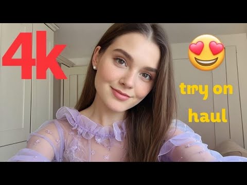 4K Transparent dress Try on Haul[seasonal Try Haul]see through Lingerie| Fishnet outfit try on Haul#