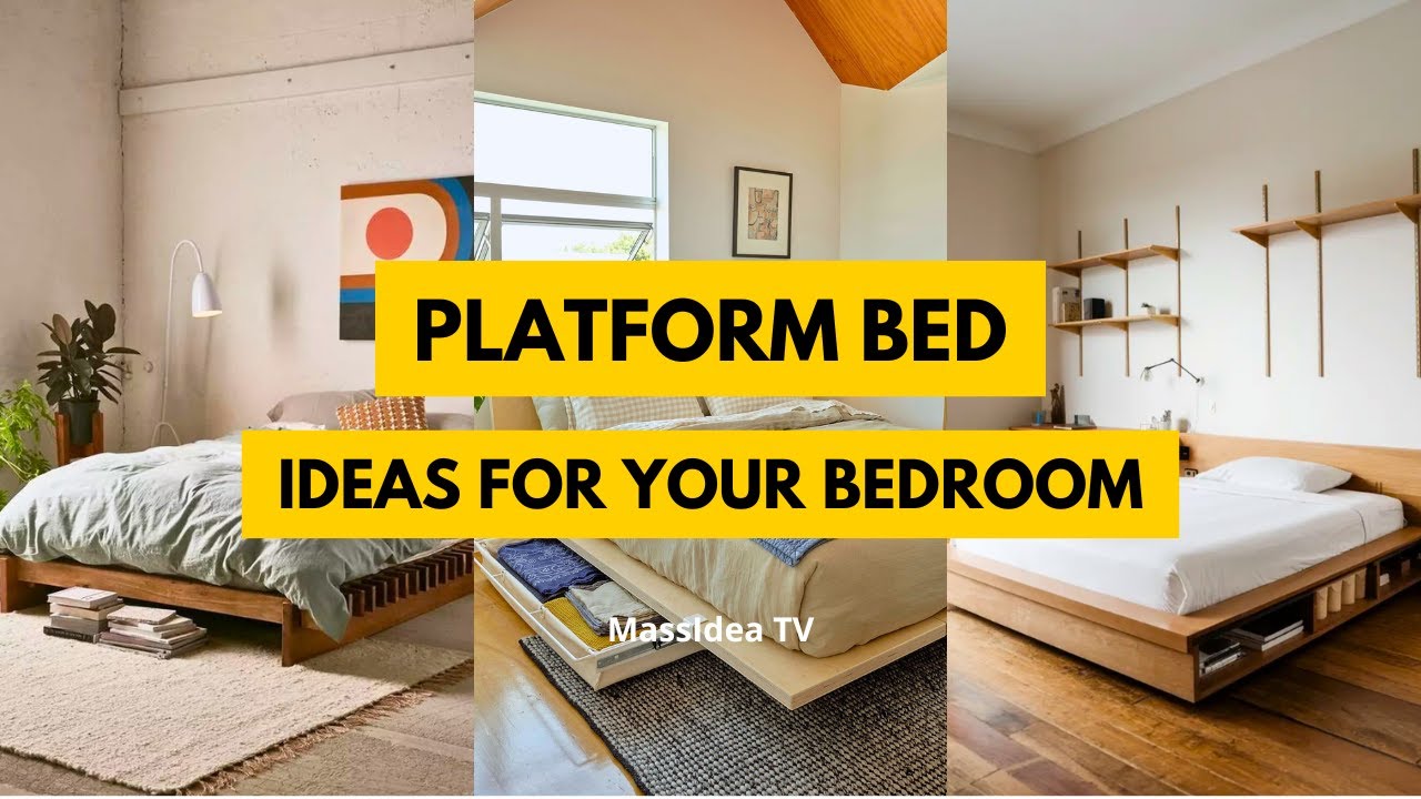 40+ Beautiful Platform Bed Ideas to Inspire Your Bedroom - YouTube