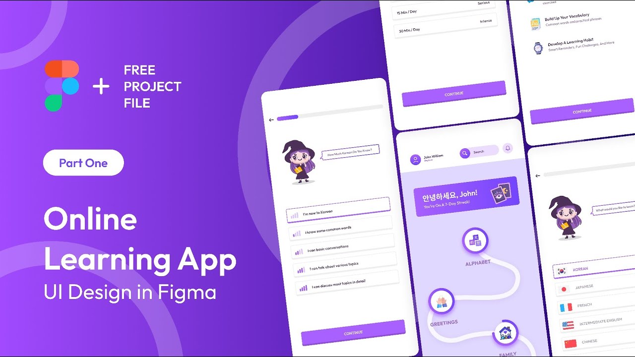 Online Learning App UI Design in Figma | Free Project File Included! 🎨📱 ...