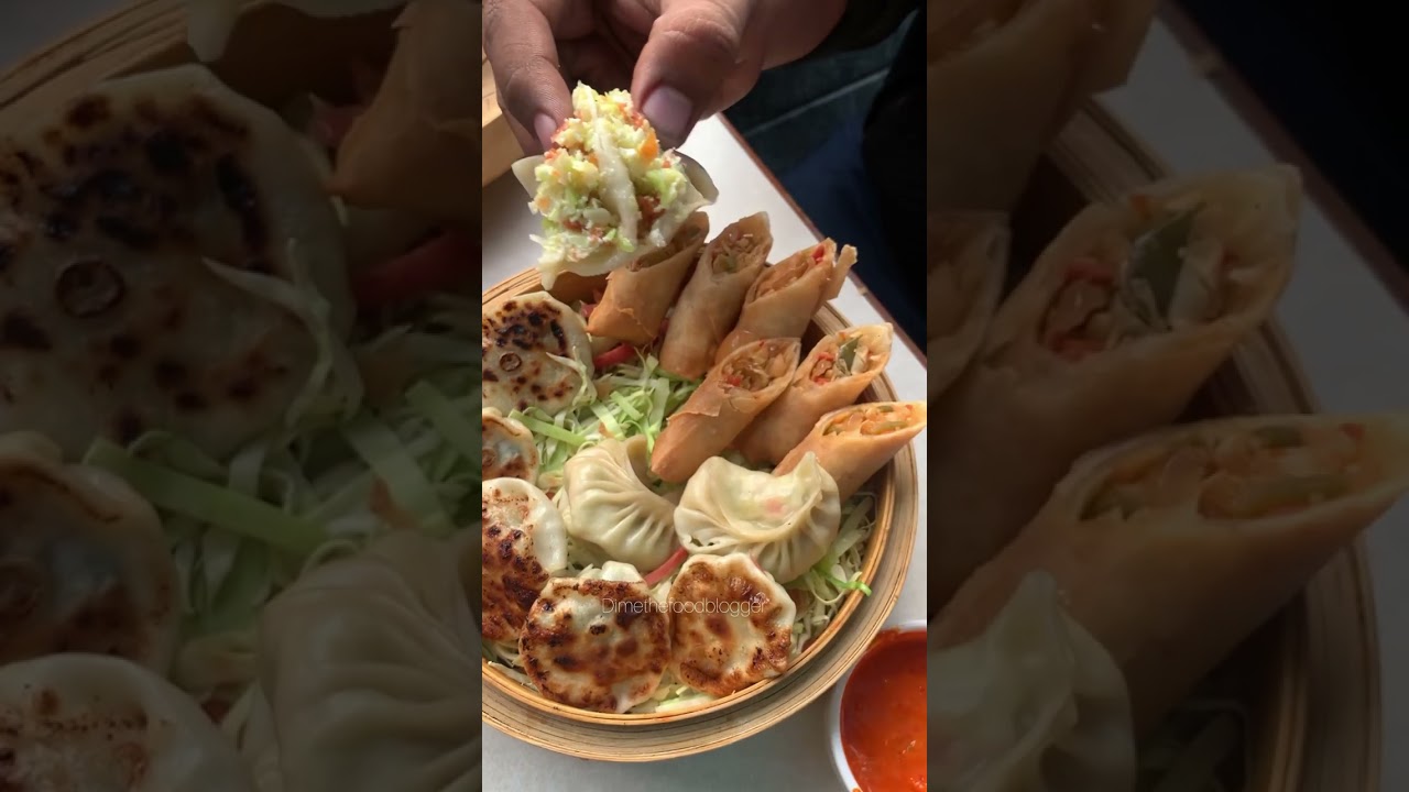 steam momos & spring roll..🤤. #shorts - YouTube