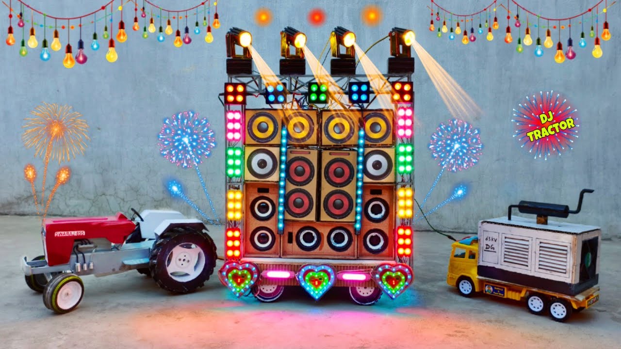 Mini Tractor Dj Setup Loading At-New Home | how to make dj tractor by ...