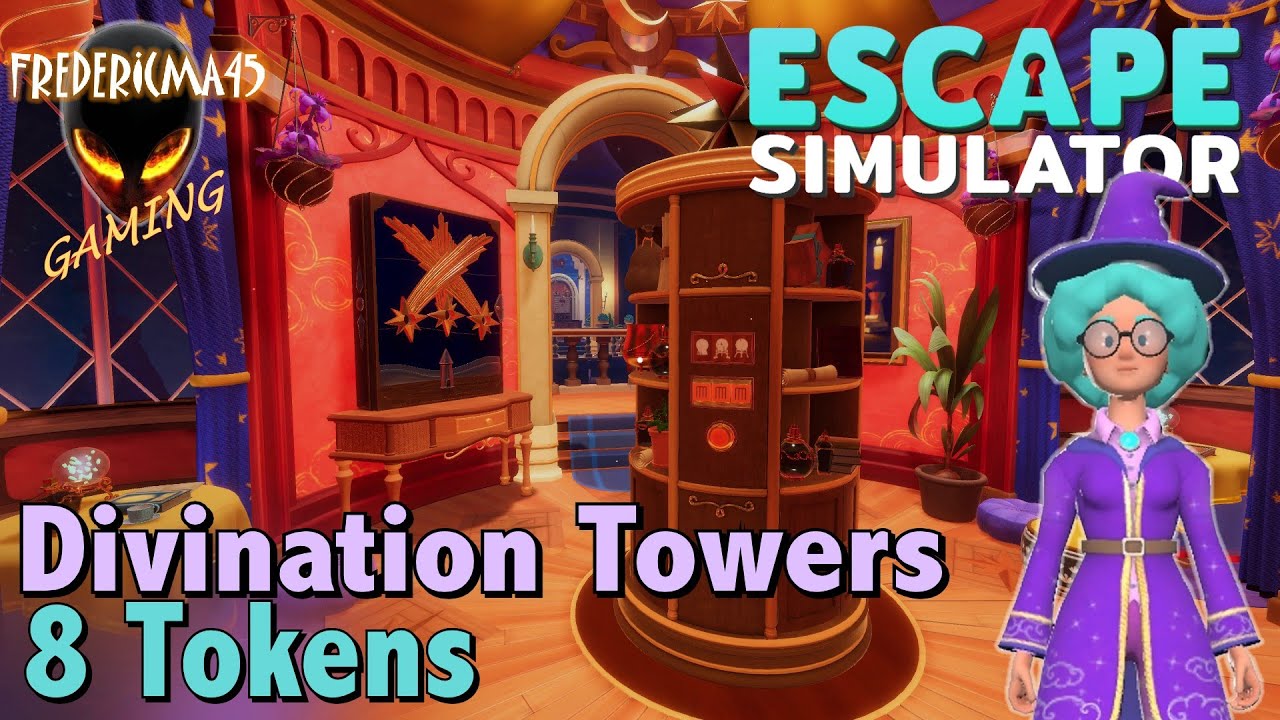 Escape Simulator DIVINATION TOWERS Magic DLC Walkthrough / 8 Tokens ...