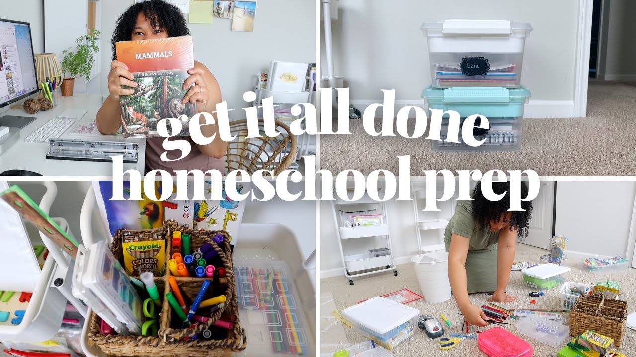 GET IT ALL DONE HOMESCHOOL PREP//ORGANIZING HOMESCHOOL CARTS //ORGANIZE ...