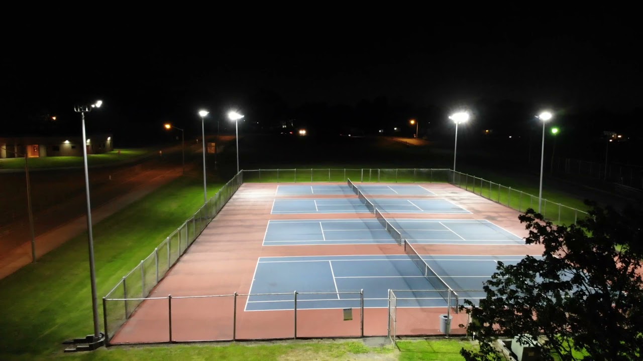 LED Lighting for Tennis - Hermitage High School Lighting Retrofit - YouTube