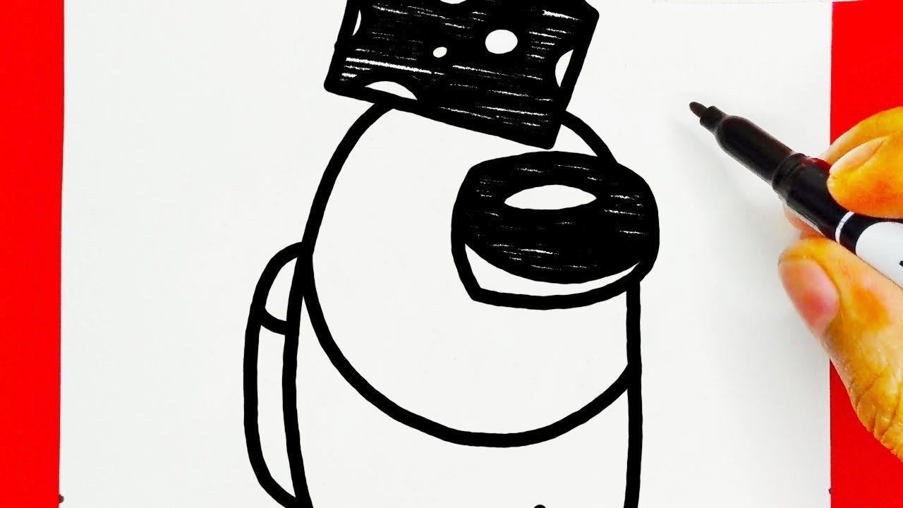 HOW TO DRAW MR CHEESE AMONG US GAME CHARACTER | STEP BY STEP - YouTube