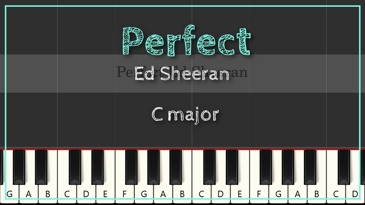 Perfect | Ed Sheeran | Easy Piano C Major Acordes - Chordify