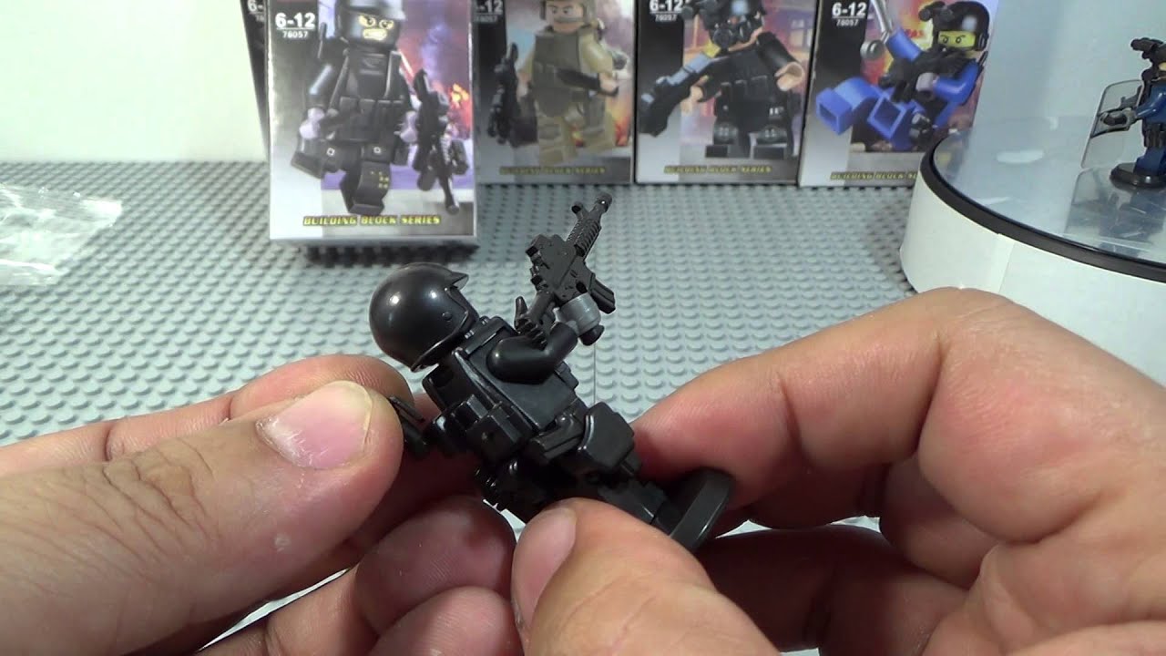 lele SWAT Police Officer M4A1 Rifleman 레고 짝퉁 라이플맨 소총수 - YouTube