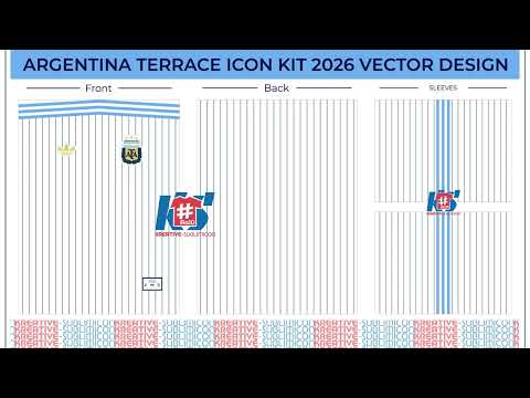 Argentina Terrace Icon Kit 2026 – Vector Design #argentinaterracekit #argentinakit2026