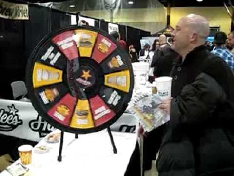 Steve spins the Hardee's Wheel Of Free Stuff at Mantown - YouTube
