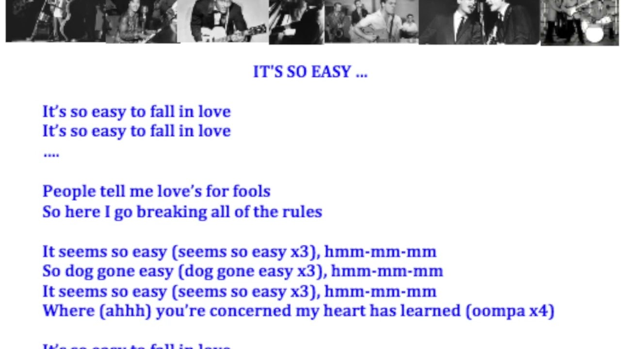 It's So Easy - YouTube