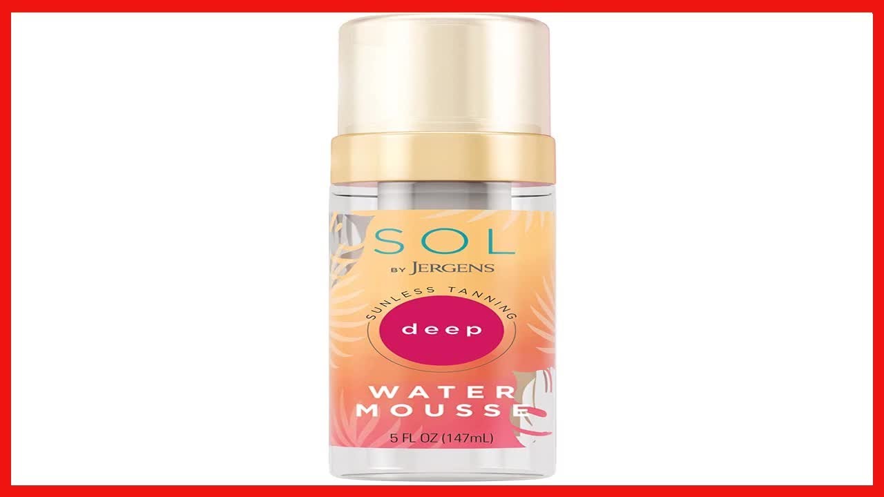 SOL by Jergens Deep Water Self Tanner Mousse, Water-based Sunless ...