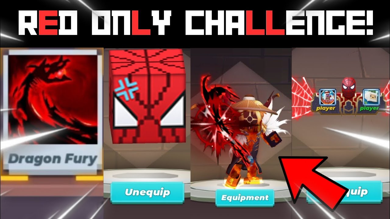 Red Only Challenge! [Blockman Go Bedwars] 🔴 #TastyChallenge - YouTube
