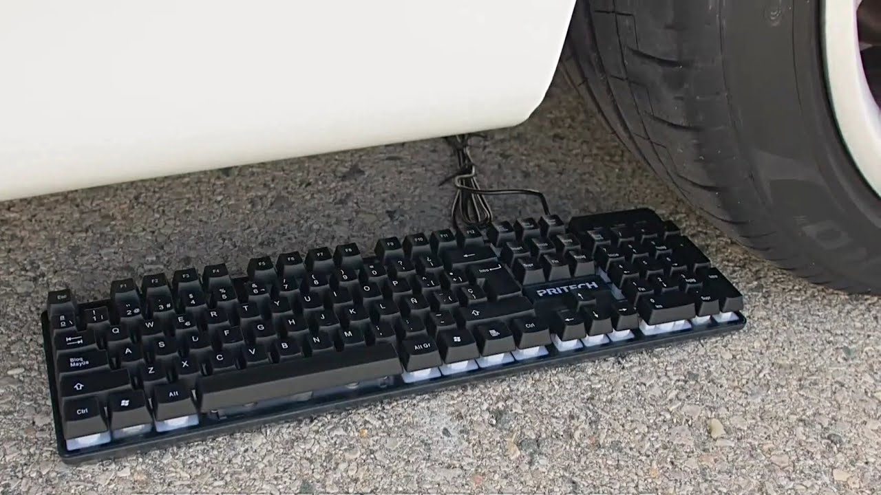 EXPERIMENT CAR vs Keyboard - Crushing Crunchy & Soft Things by Car ...