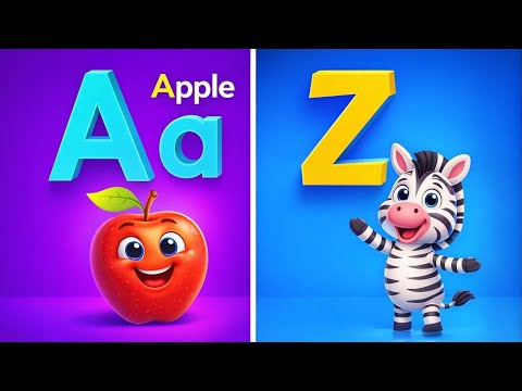 A to Z  Rhymes ￼for kids | A for Apple 🍎 | Z for Zebra | ABCD song for kids #abcdrhymes  #atoz 