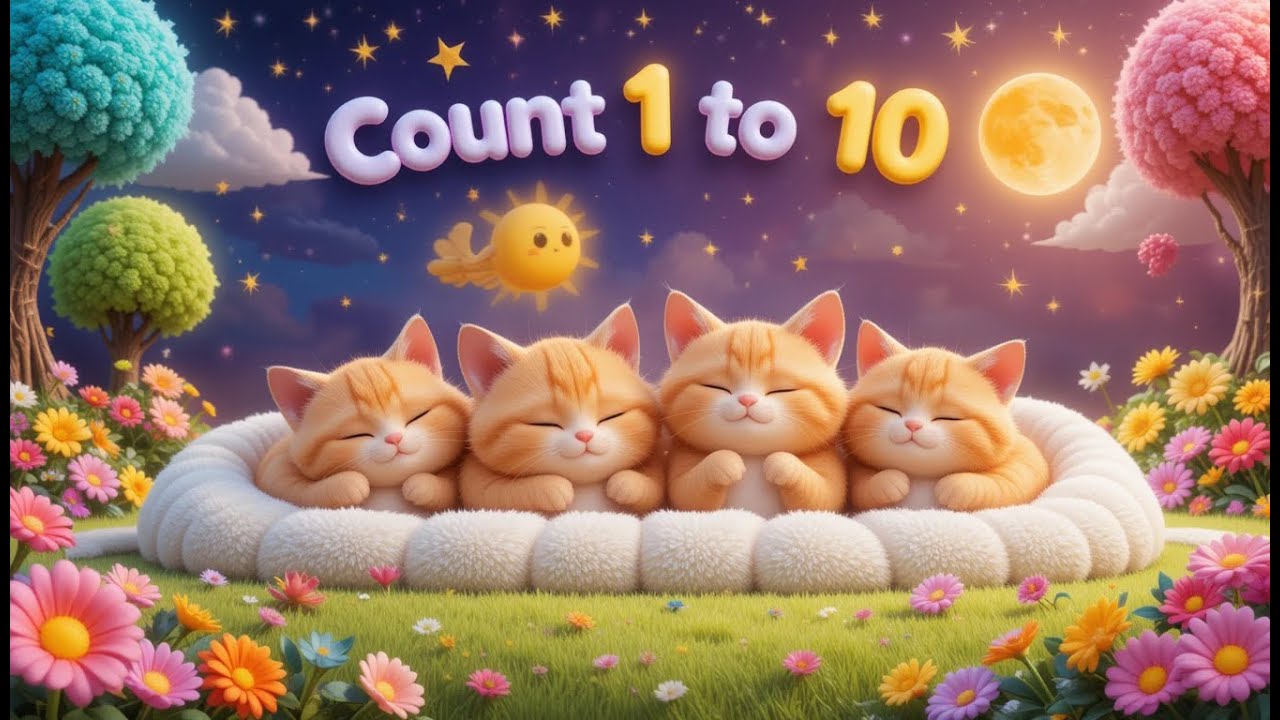 Cat Counting Song | Learn Numbers with Cute Cats for Kids - YouTube