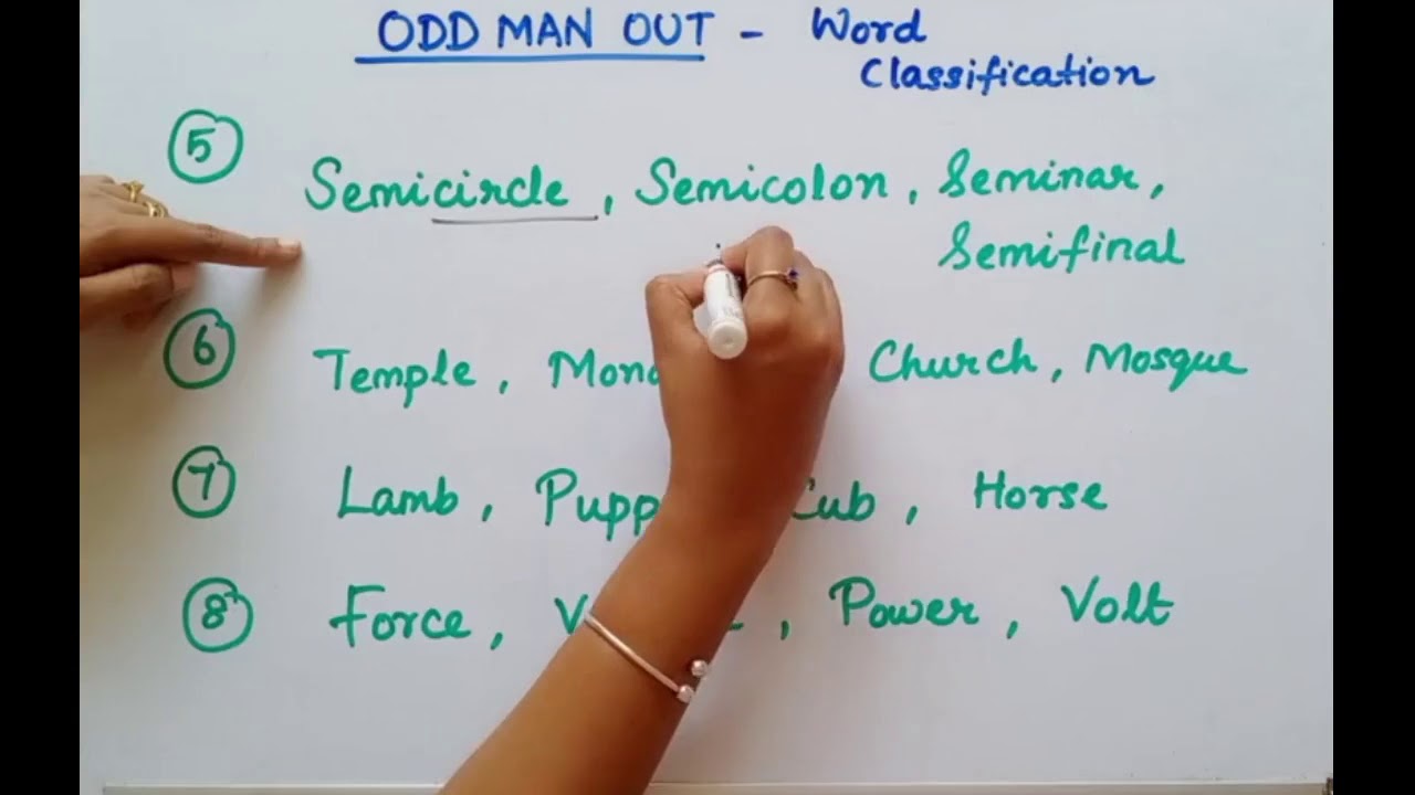 Odd One Out | Word Classification | Reasoning - YouTube