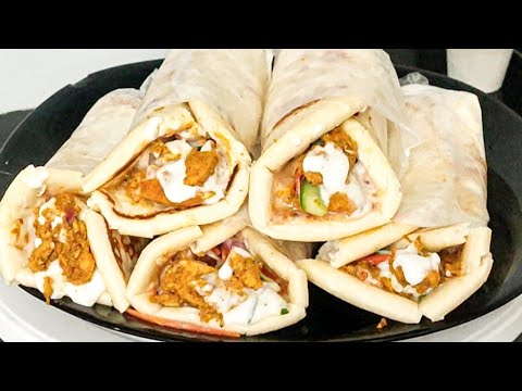 Chicken Shawarma Recipe At Home | Chicken Shawarma | Chicken Shawarma With Pita Bread | Shawarma ...