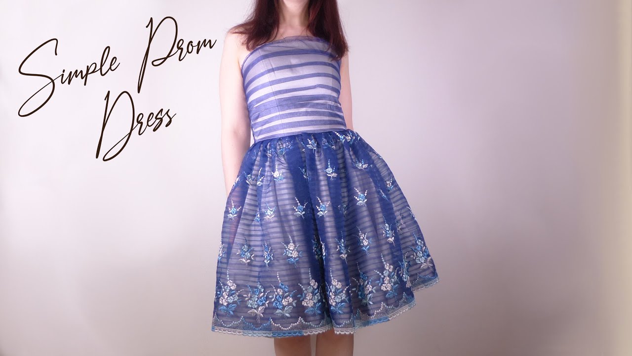 Sewing an easy, short prom dress - YouTube
