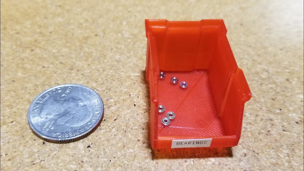 Mini storage bins 3d printed - YouTube