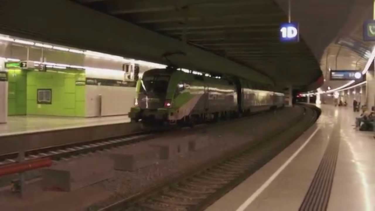 Einfahrt CAT von Wien Mitte (in Flughafen Wien) - YouTube