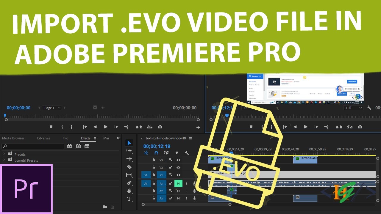 How to Import .EVO Video File Format in Adobe Premiere Pro | Enhanced ...