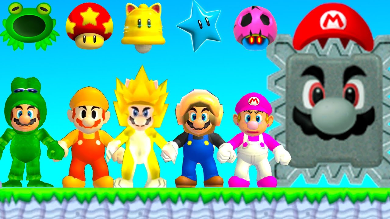 New! All Mario Power Ups in Newer + New Super Mario Bros. Games (DLC ...