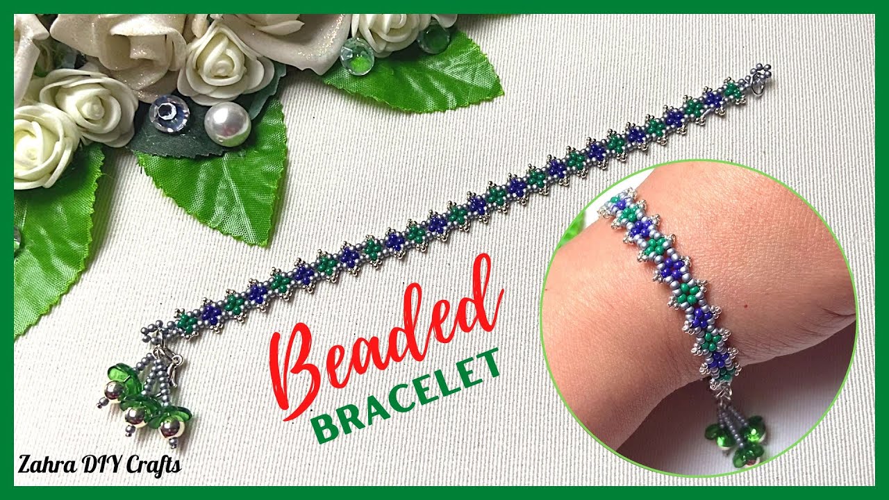 DIY Beaded Jewellery Tutorial | Beautiful Simple BEADED BRACELET - YouTube