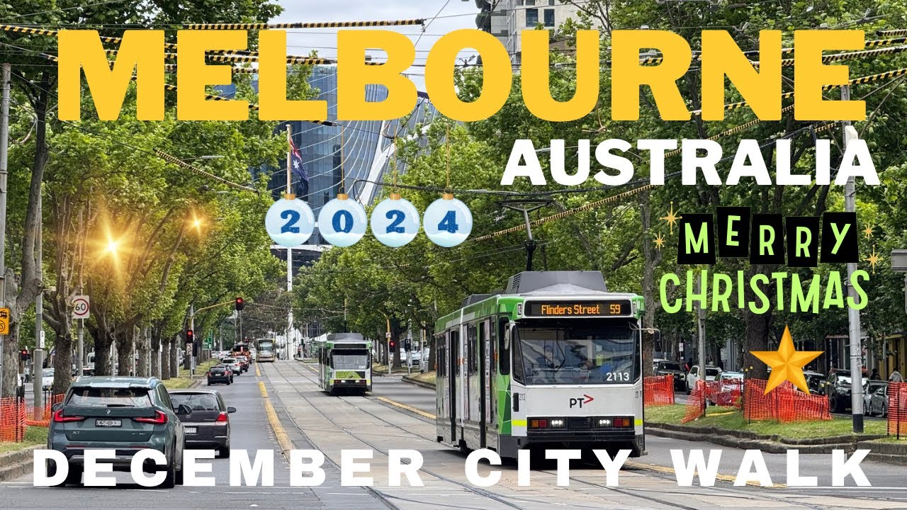 Melbourne CBD Friday Winter December Walk 2024 in 4K |Melbourne ...