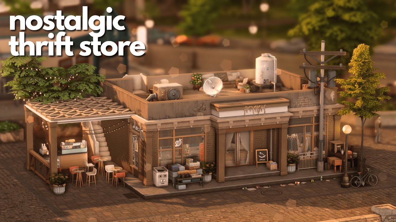 👗 Let’s build a Nostalgic Thrift Store in Copperdale || The Sims 4 ...