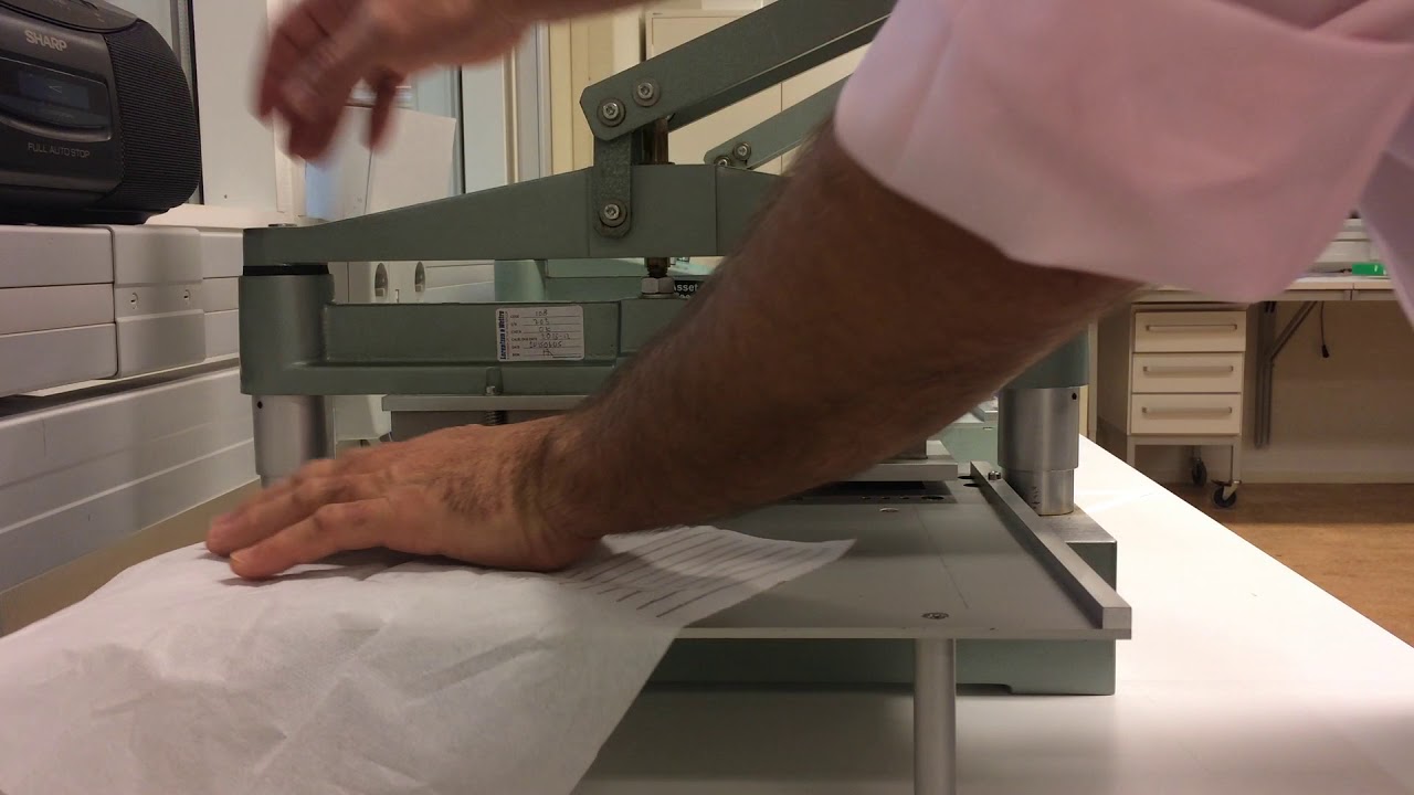 L&W Strip Punch code 108 cutting 17 gsm tissue paper - YouTube