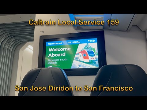 Caltrain Local Service 159 Stadler KISS EMU Full Ride at Night San Jose Diridon to San Francisco