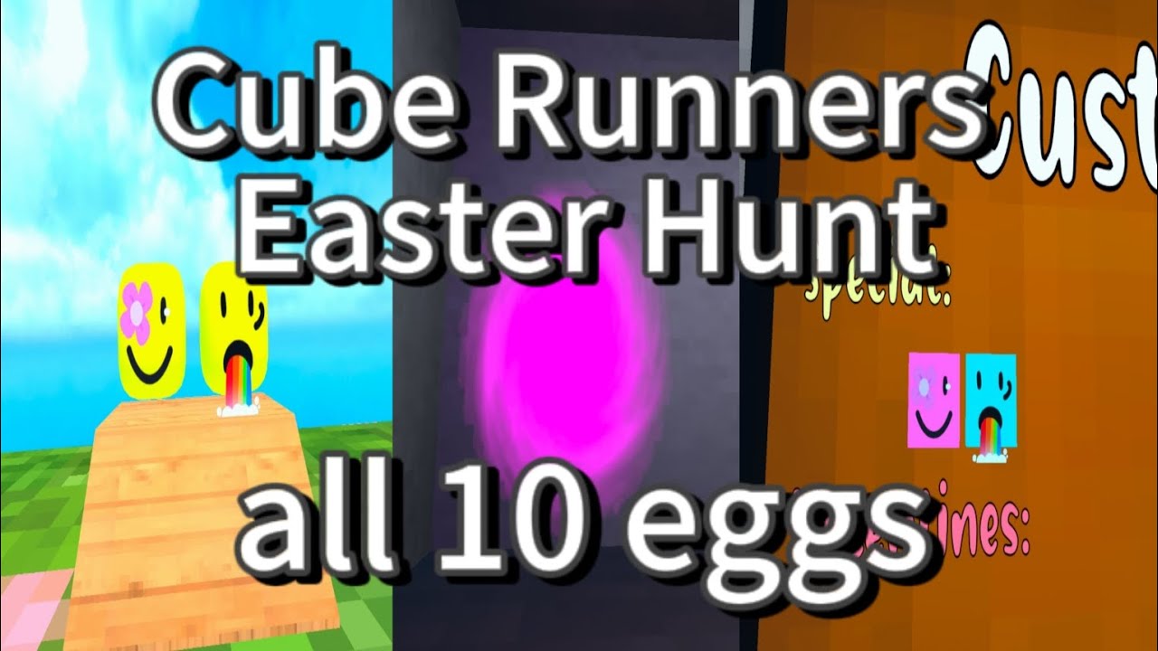 how to beat the easter hunt in cube runners! (special cosmetics) - YouTube
