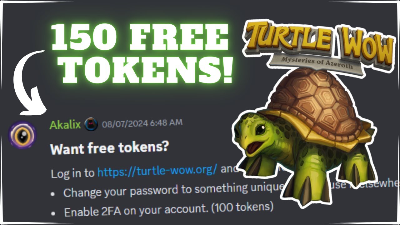 Turtle WoW Gives Out 150 Tokens?! Secure Your Acc For A Prize! [World ...