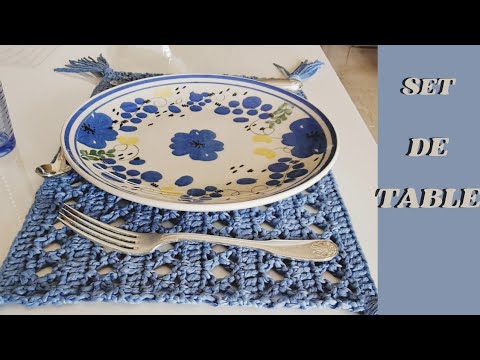 Set de table bohème au CROCHET 🌺💕😍CROCHET placemat #crochetlovers # ...