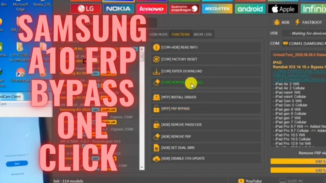 Samsung A10 (SM-A105f) Frp Bypass | One Click | Android 9,10,11,12 ...