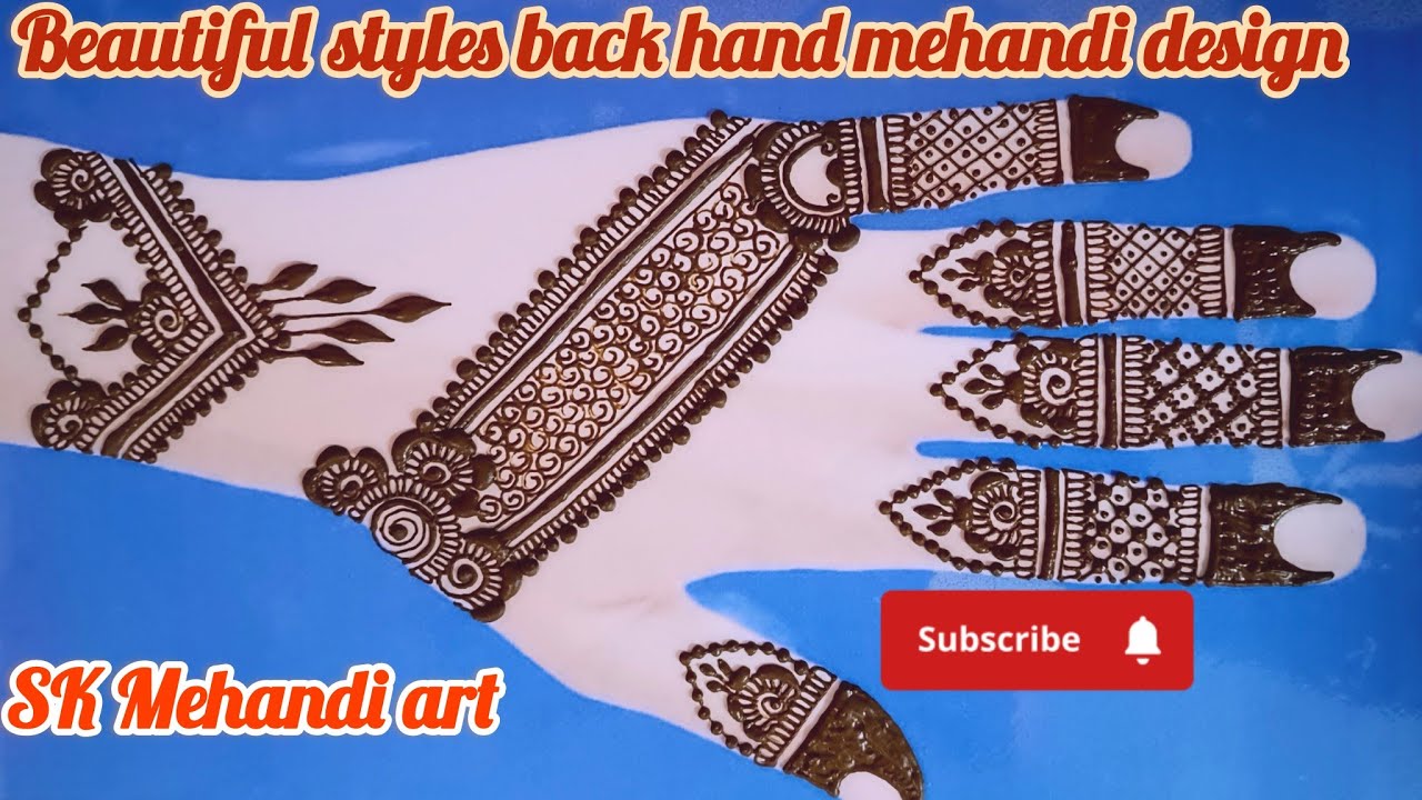 beautiful styles simple and easy mehandi design SK Mehandi art - YouTube