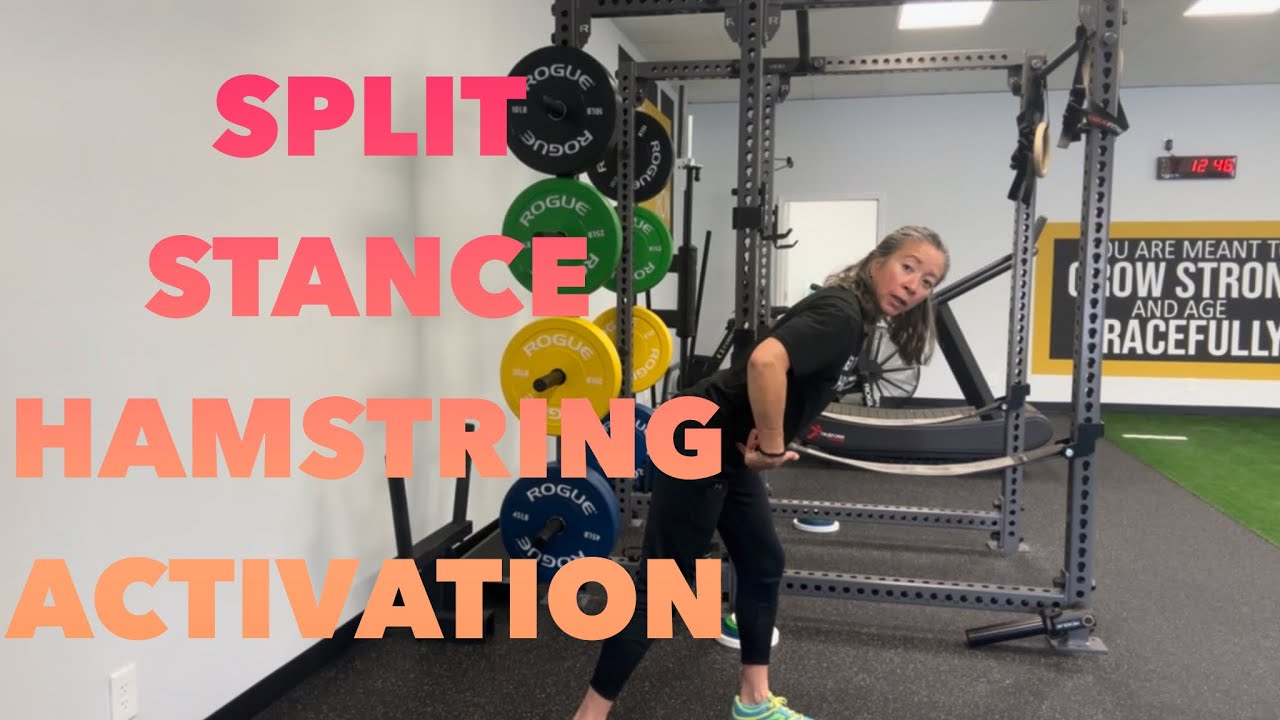 Split Stance Hamstring Activation - YouTube