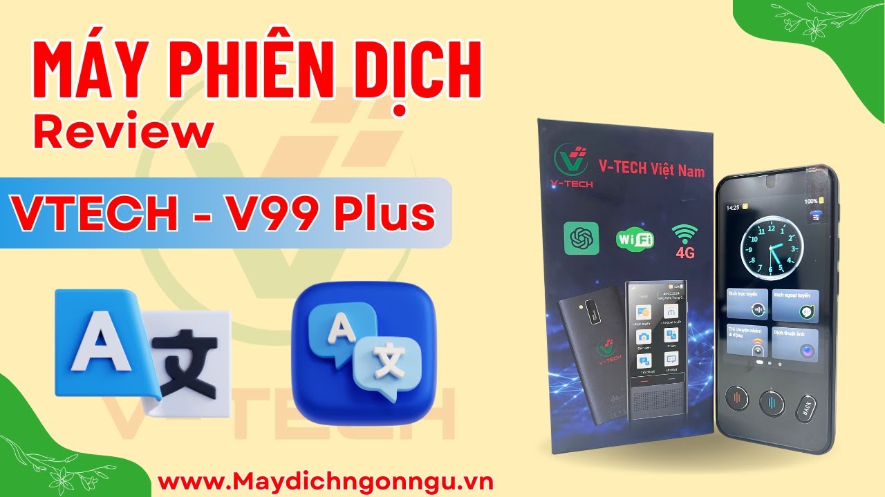 Máy phiên dịch ngôn ngữ - Máy phiên dịch Vtech V99 Plus phiên bản mới ...