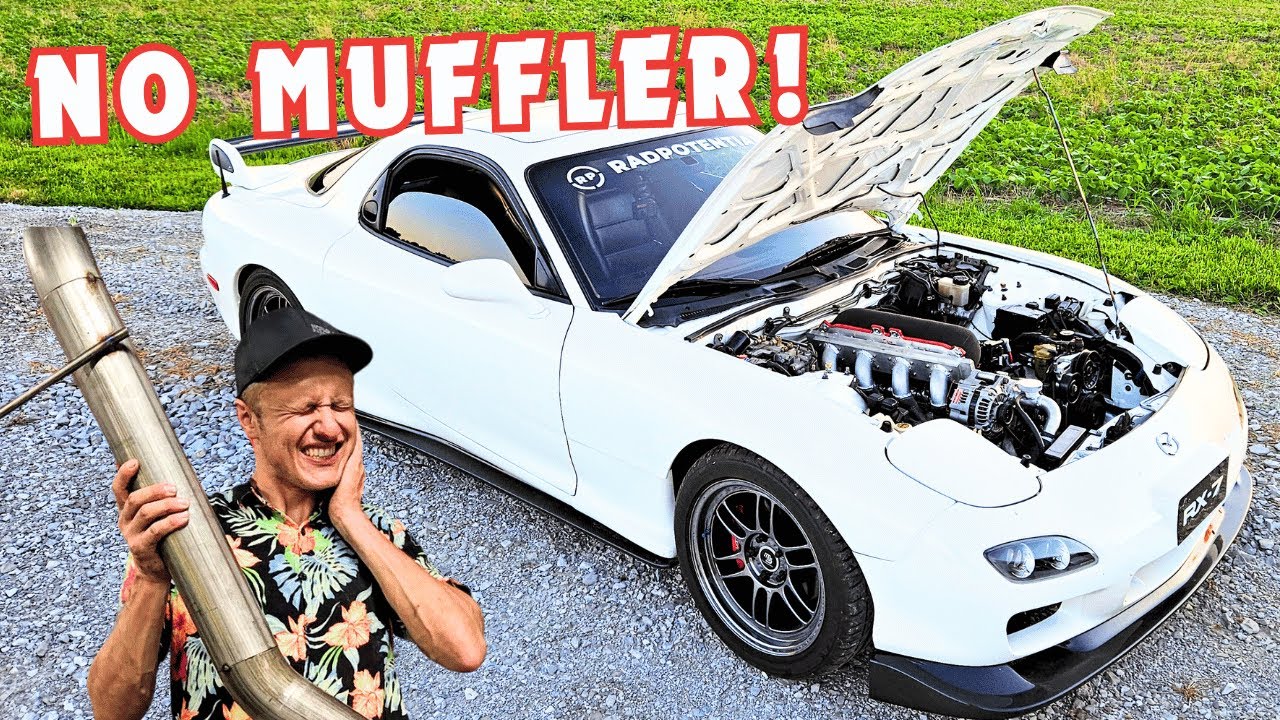 Straight Piped 4 ROTOR RX7 is INSANELY LOUD! - YouTube