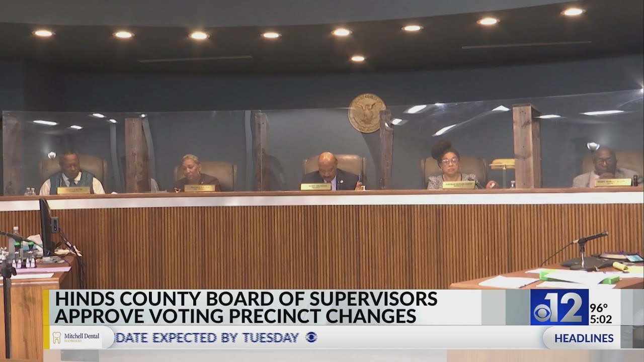 Hinds County supervisors approve voting precinct changes - YouTube